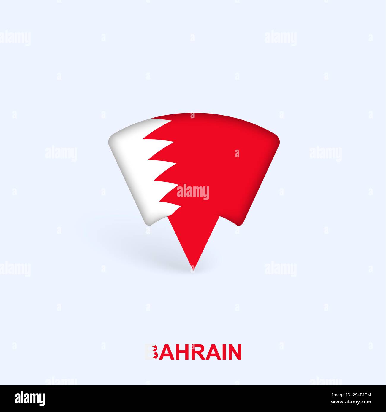 Bahrain Flag Map Pointer Design with Shadow. Vector illustrator Stock Vector Image & Art - Alamy