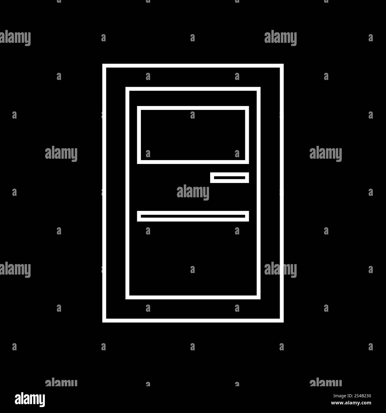 Service terminal white icon Stock Vector Image & Art - Alamy