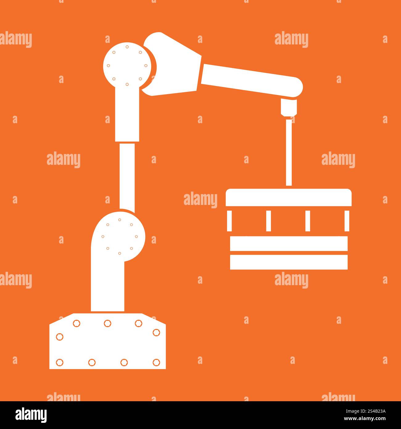 Robotic hand manipulator white color icon .. Robotic hand manipulator it is white color icon ...