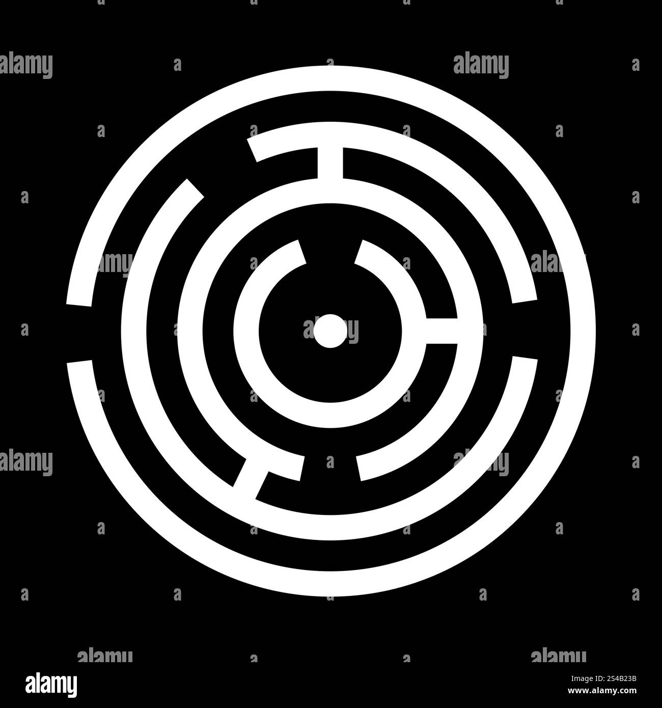 Circle maze or labyrinth it is white icon .. Circle maze or labyrinth ...