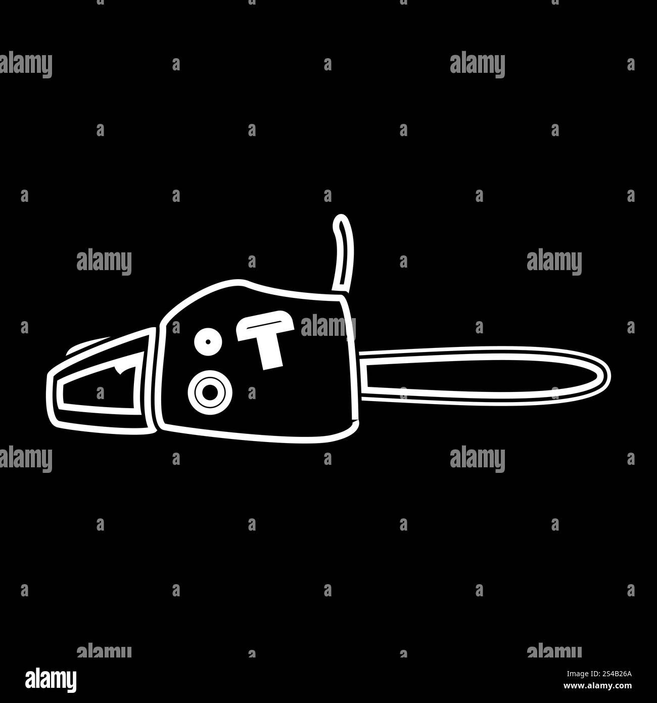 Color chainsaw Black and White Stock Photos & Images - Alamy