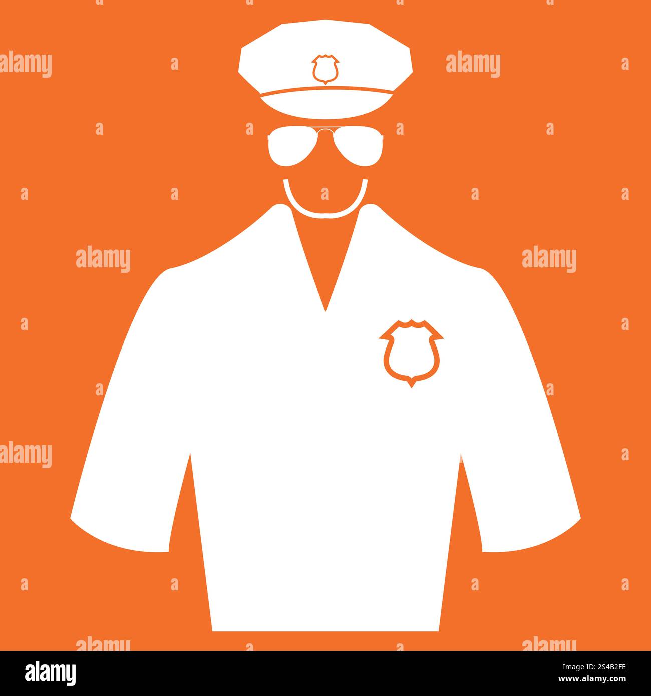 Police white color icon .. Police it is white color icon Stock Vector ...