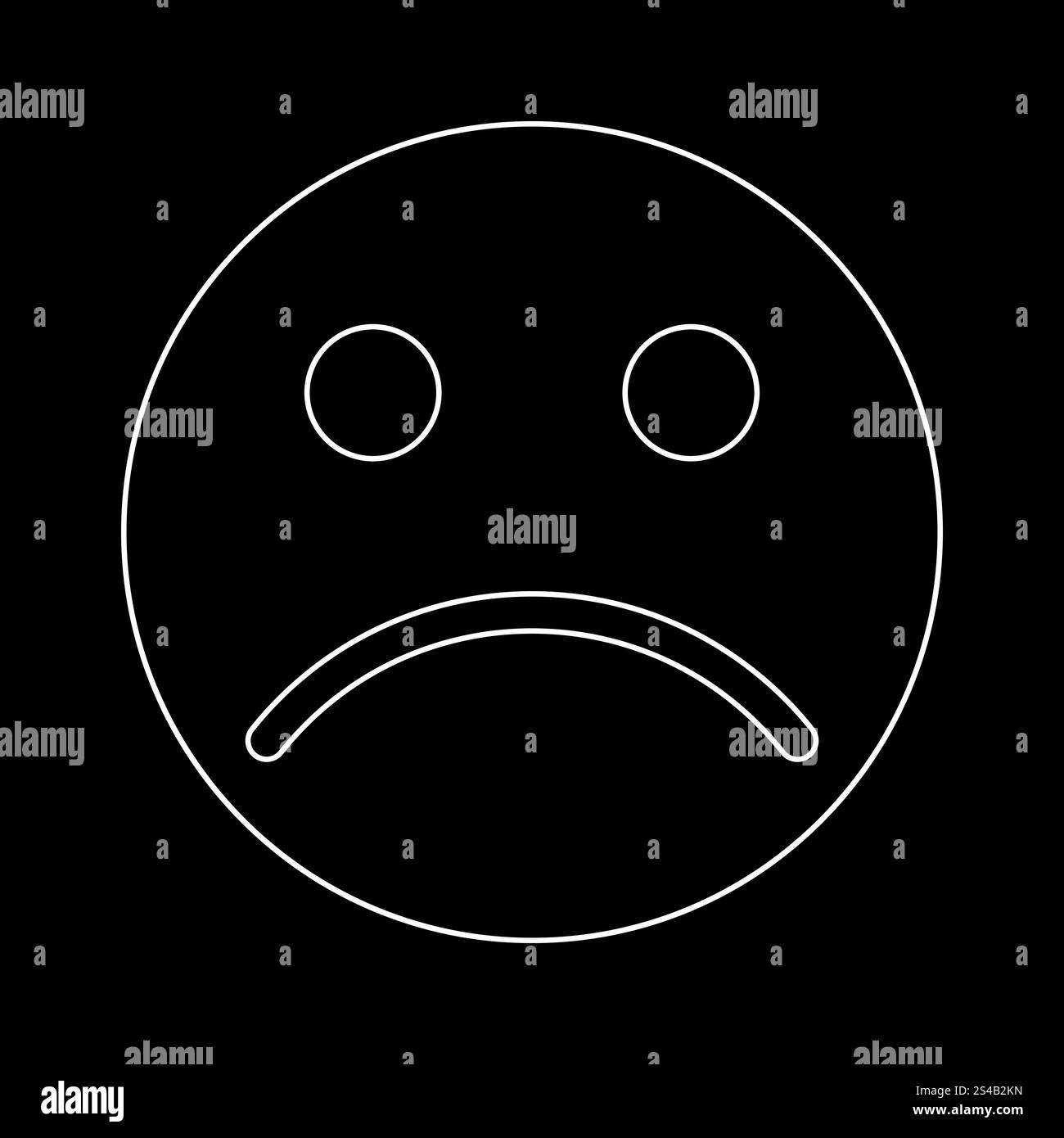 Sad emoticon icon Stock Vector Image & Art - Alamy