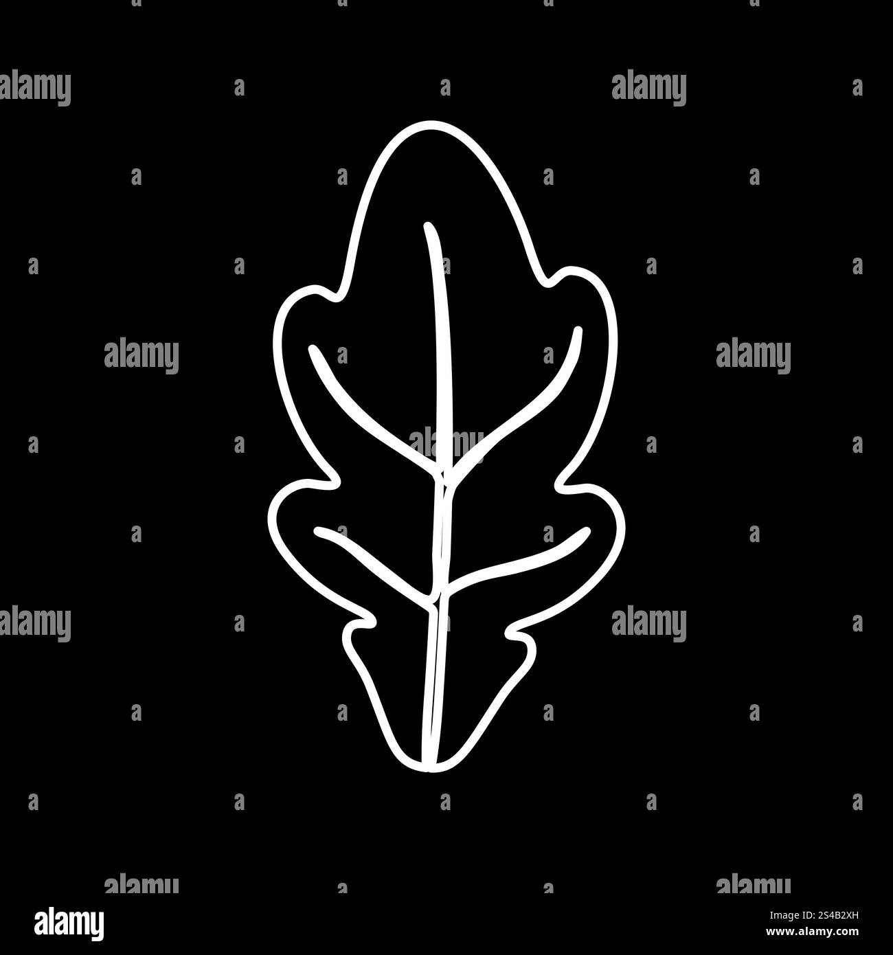 Oak leaf autumn Black and White Stock Photos & Images - Alamy