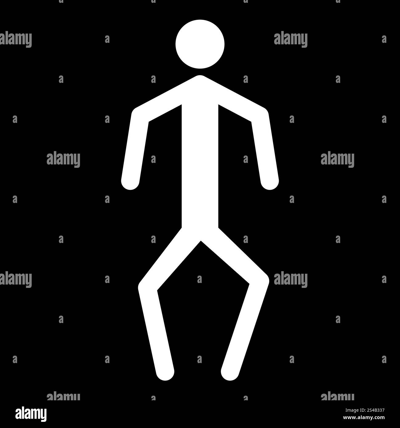 A man with crooked legs icon .. A man with crooked legs icon Stock ...