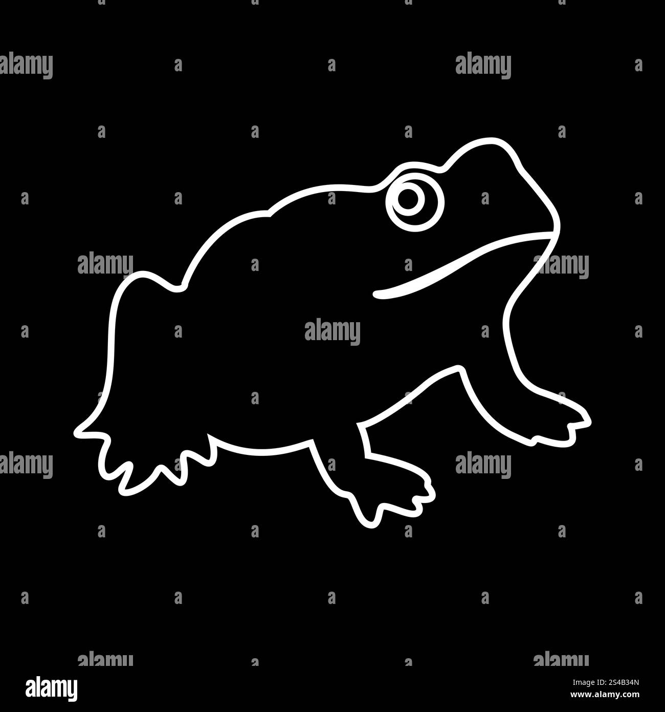 Frog white icon Stock Vector Image & Art - Alamy