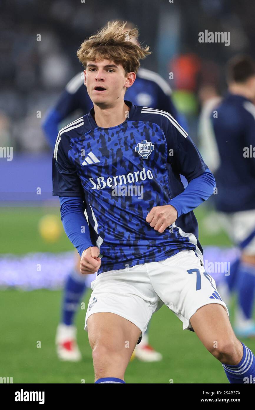 Rome, Italy. 10th Jan, 2025. Nico Paz of Como seen during Italian ...