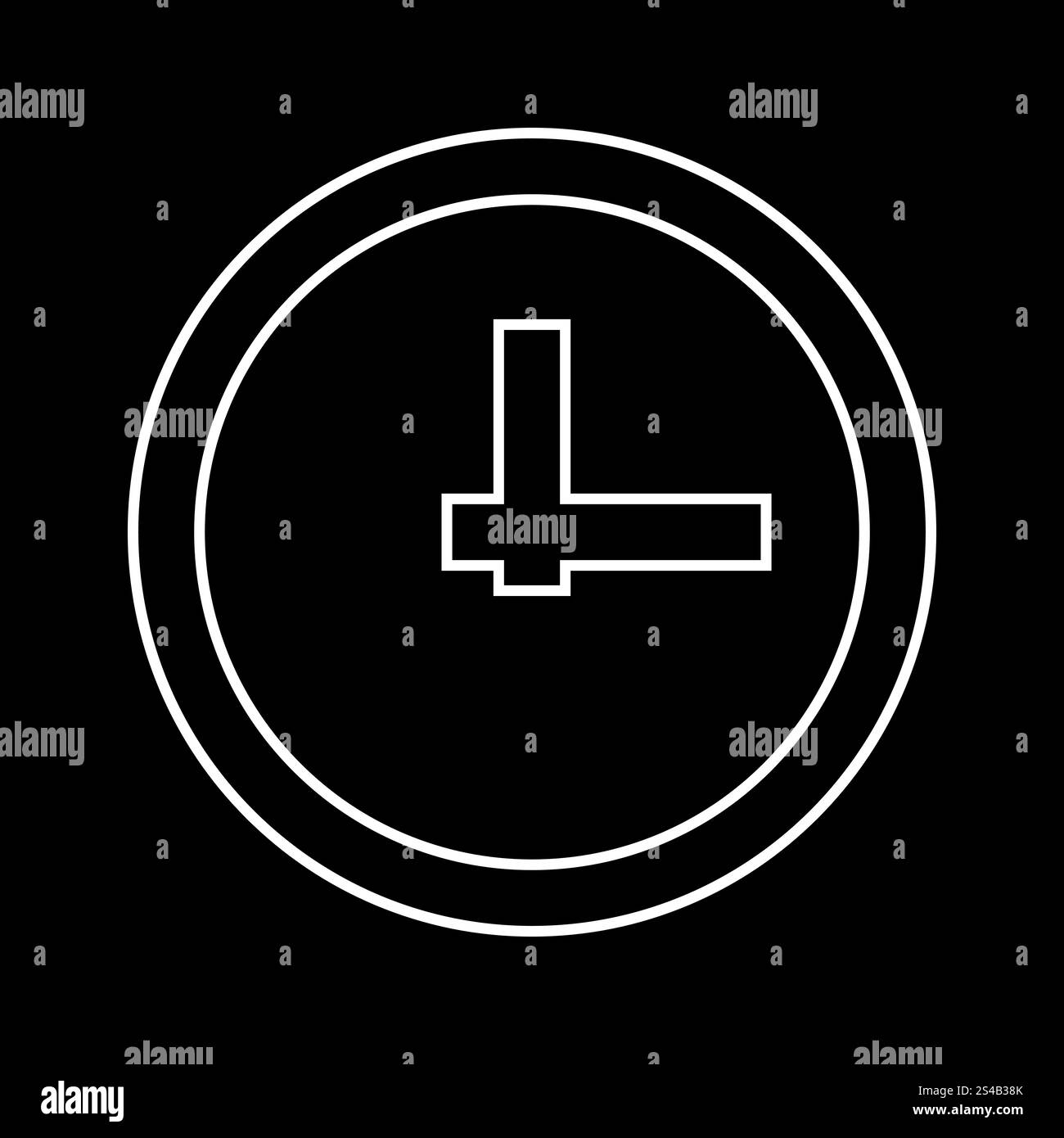 Clock white icon Stock Vector Image & Art - Alamy