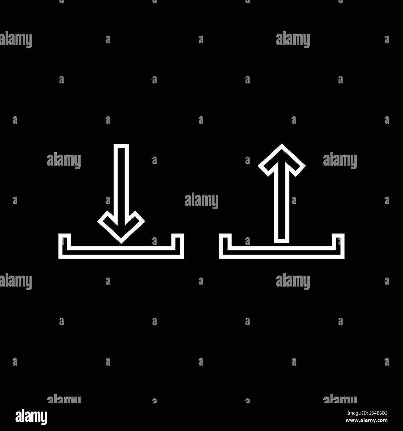 Sign upload and download white icon Stock Vector Image & Art - Alamy