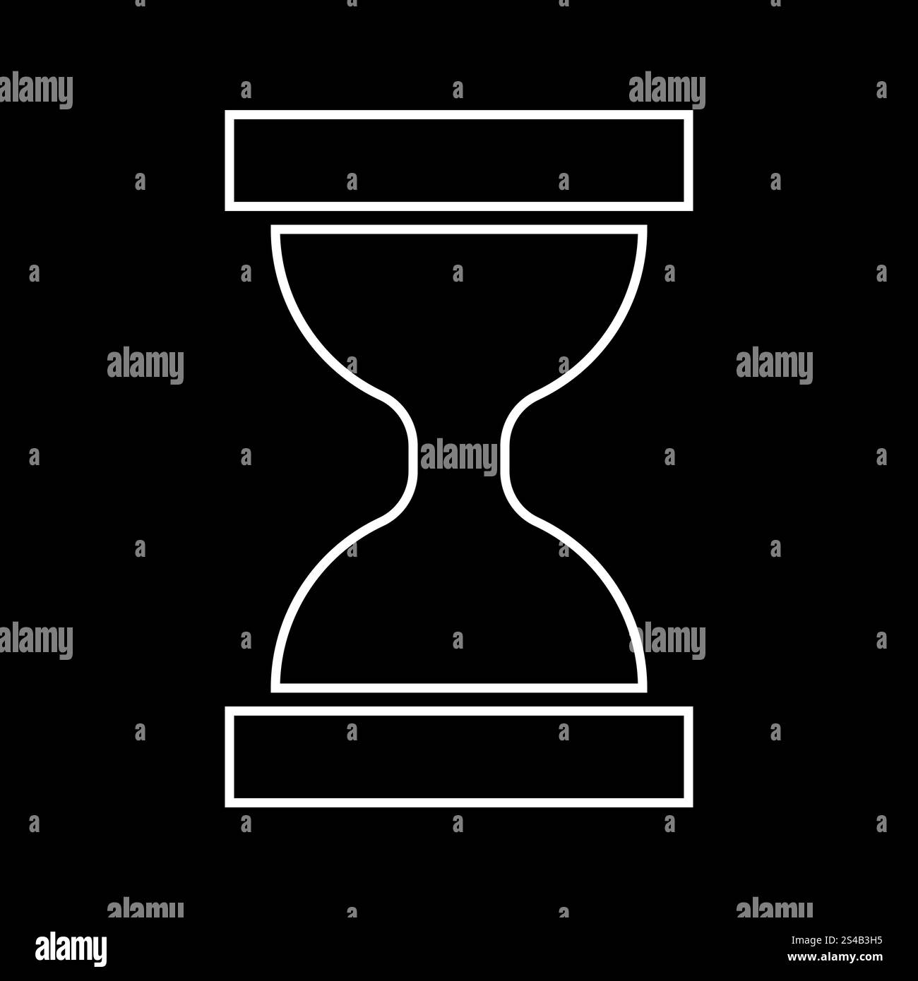 Hourglass white icon Stock Vector Image & Art - Alamy
