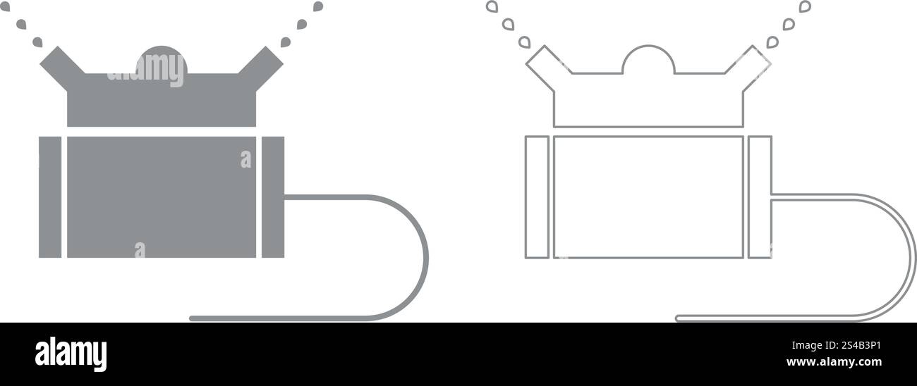 Lawn sprinklers set icon Stock Vector Image & Art - Alamy