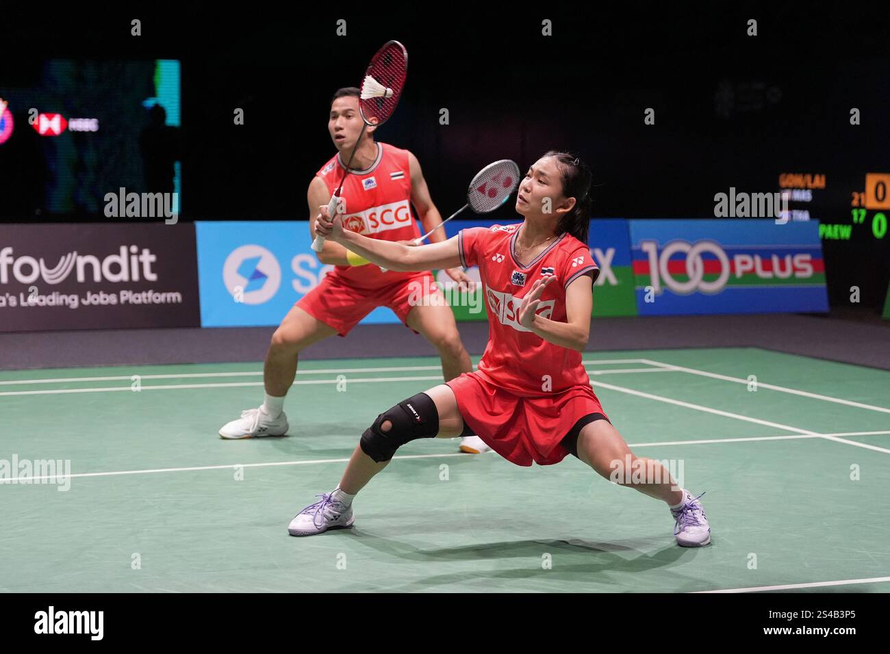 Thailand's Supissara Paewsampran, front, and Dechapol Puavaranukroh ...
