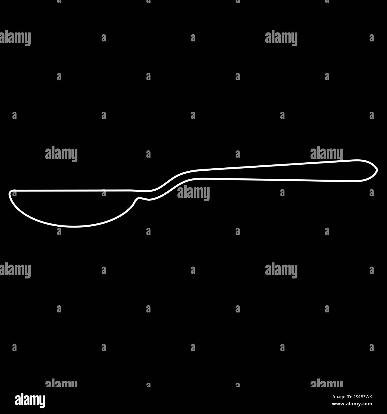 Spoon white icon Stock Vector Image & Art - Alamy