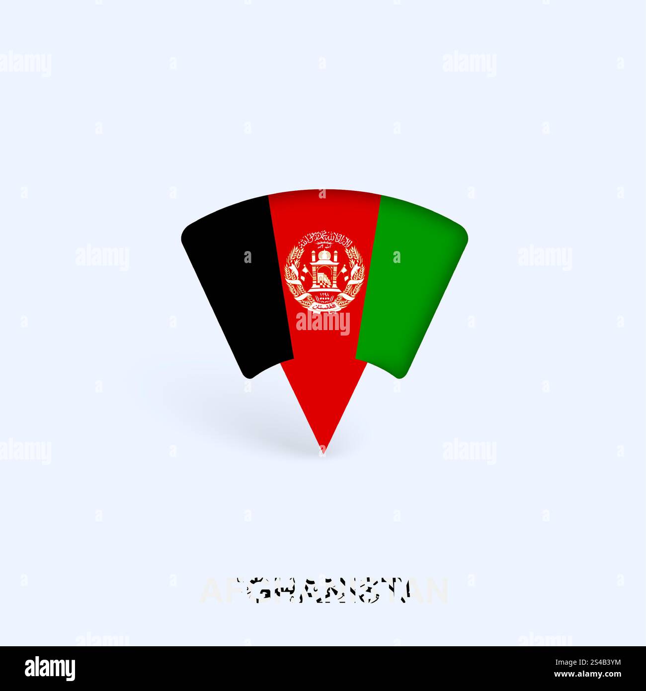 Afghanistan Flag Map Pointer Design with Shadow. Vector illustrator ...