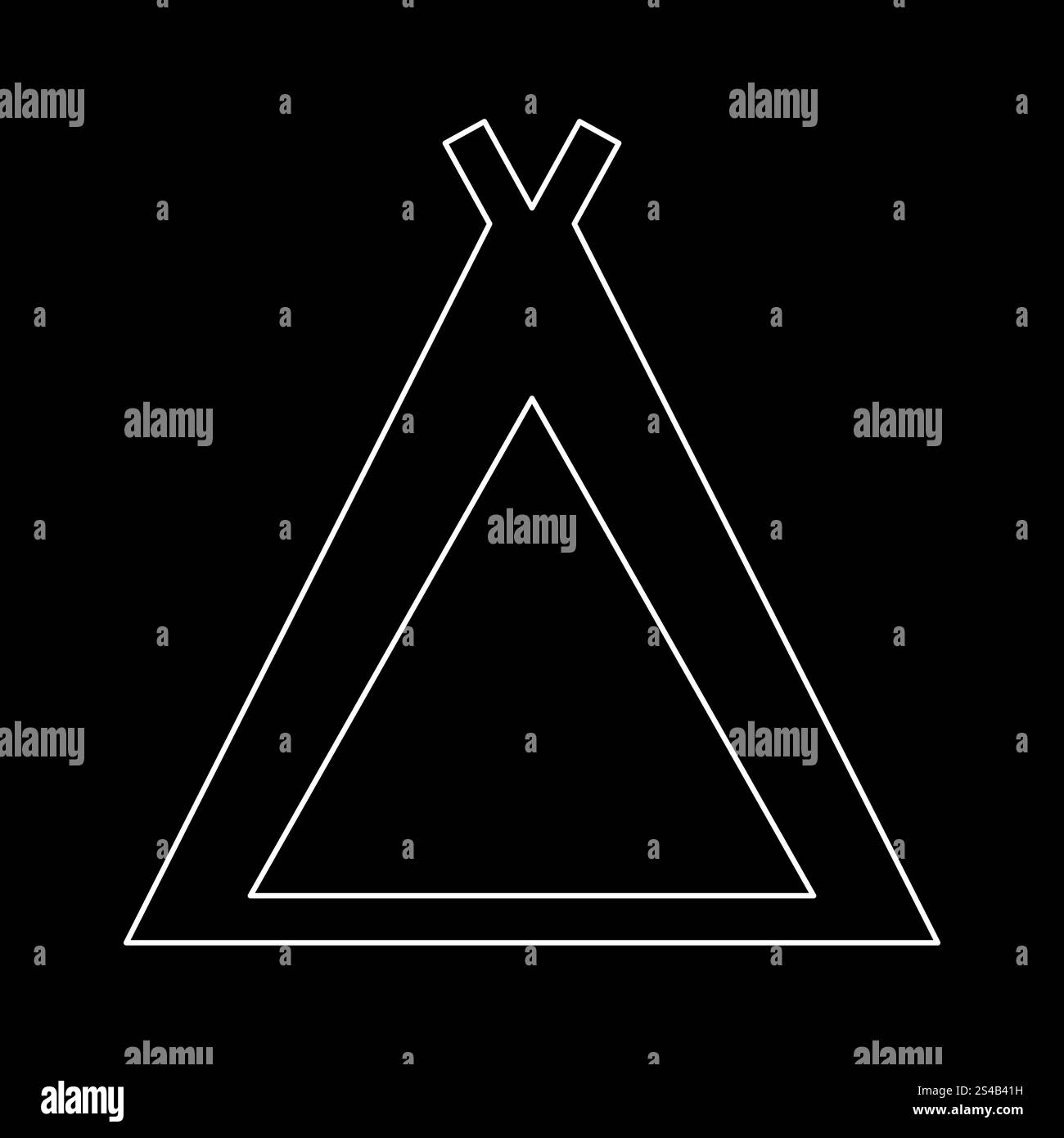 Tourist tent icon simple Black and White Stock Photos & Images - Alamy