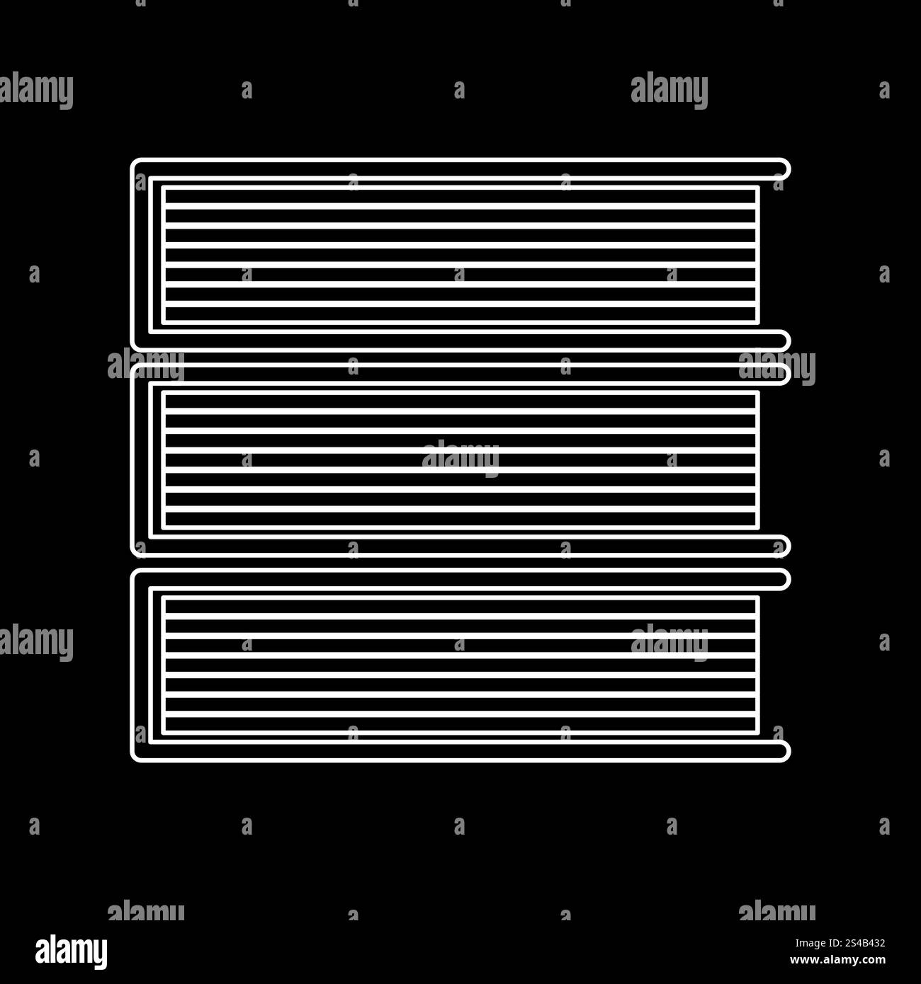 Horizontal stack of books icon Stock Vector Image & Art - Alamy