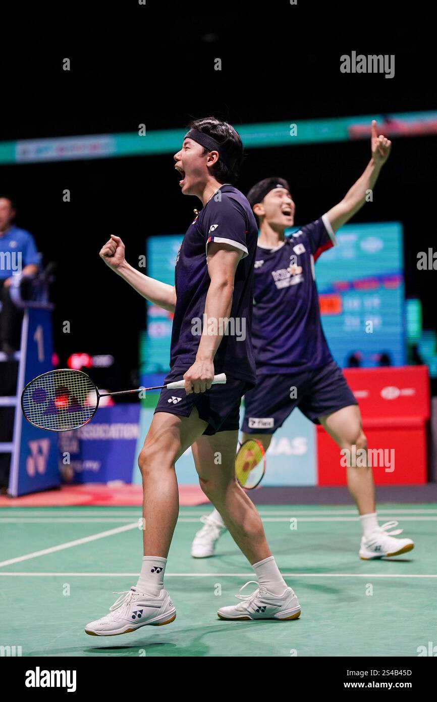 South Korea's Seo Seung Jae, left, and Kim Won Ho celebrate defeating ...