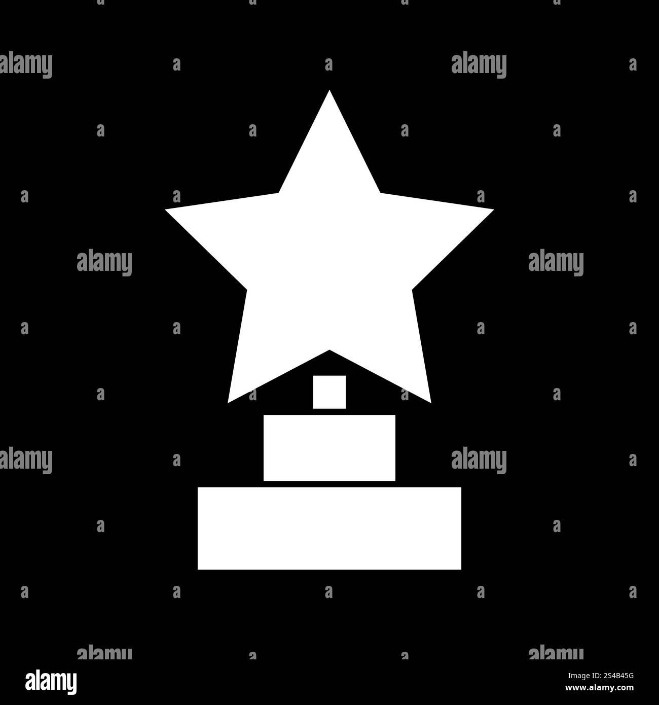 Trophy star winner award it is white icon .. Trophy star winner award ...