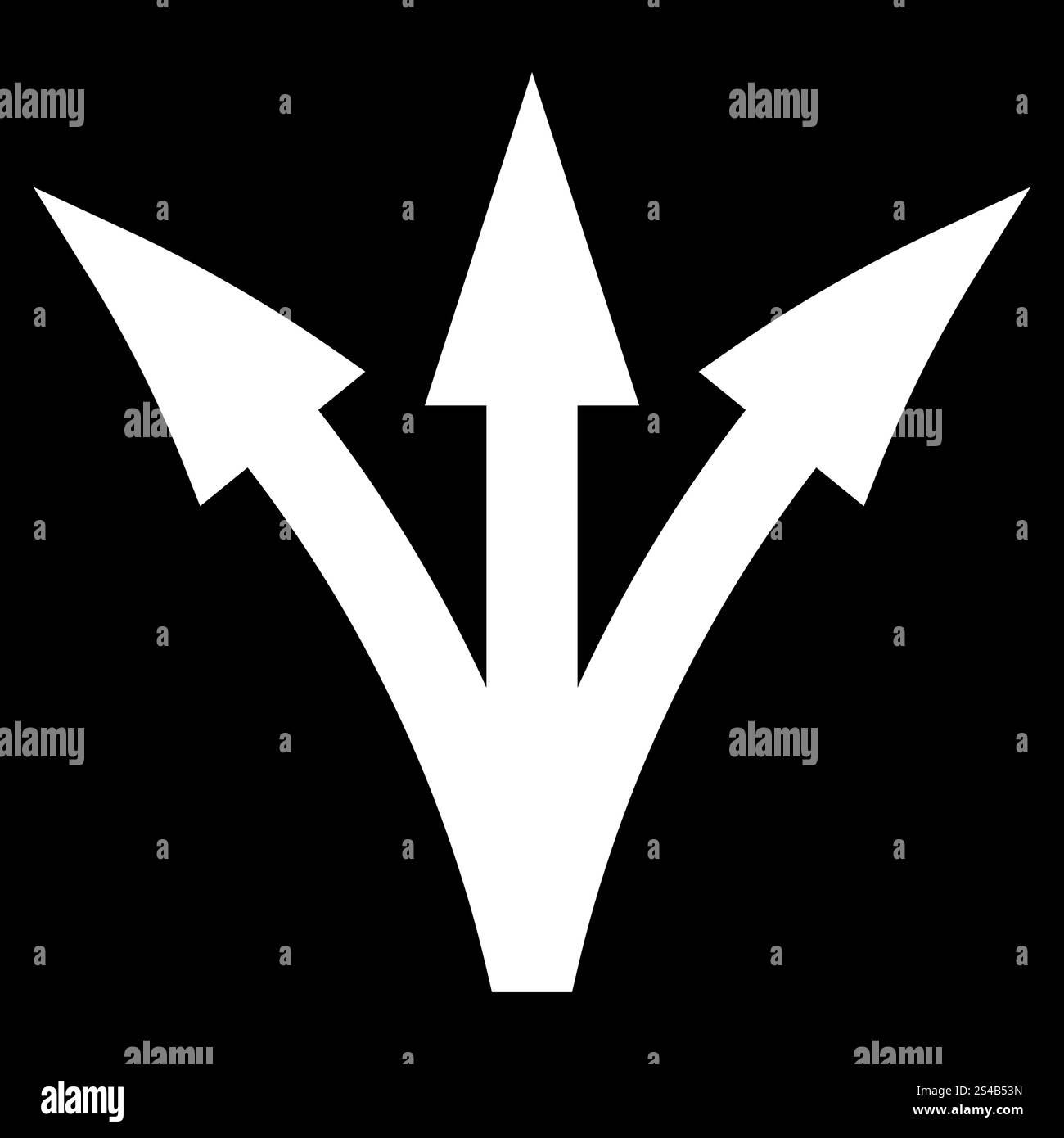 Three way direction arrow icon Stock Vector Image & Art - Alamy