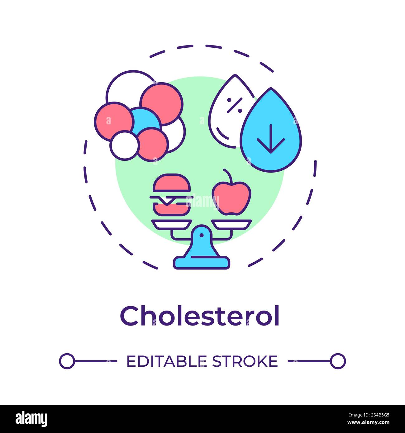 Cholesterol multi color concept icon Stock Vector Image & Art - Alamy