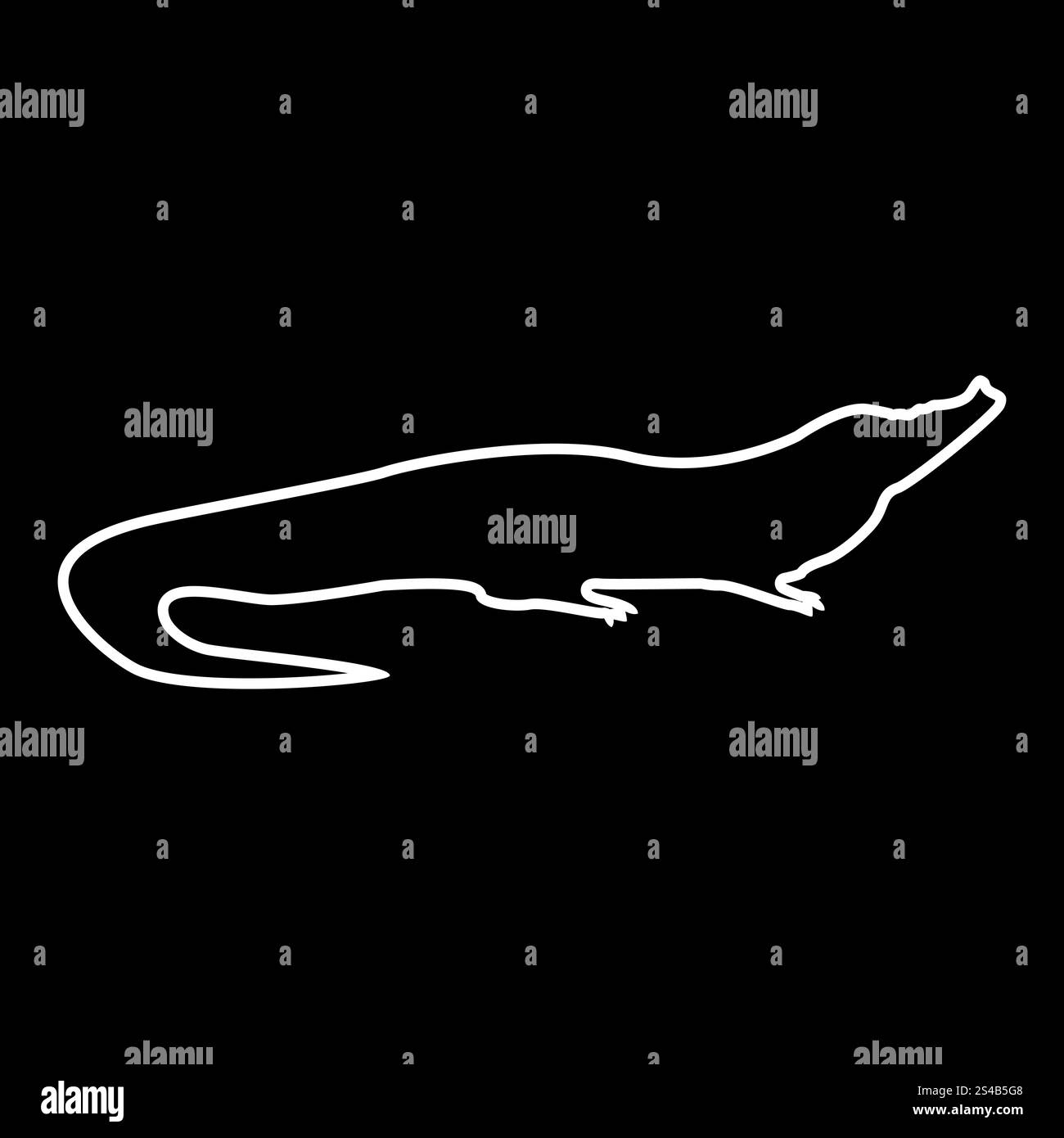 Crocodile white icon Stock Vector Image & Art - Alamy