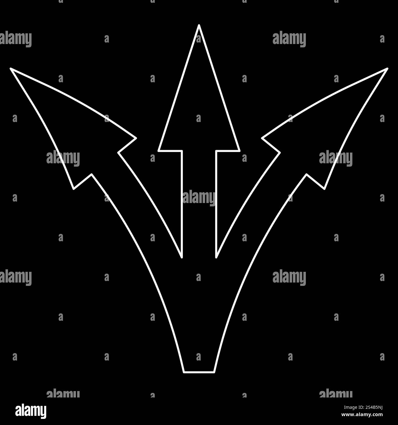 Three way direction arrow icon Stock Vector Image & Art - Alamy