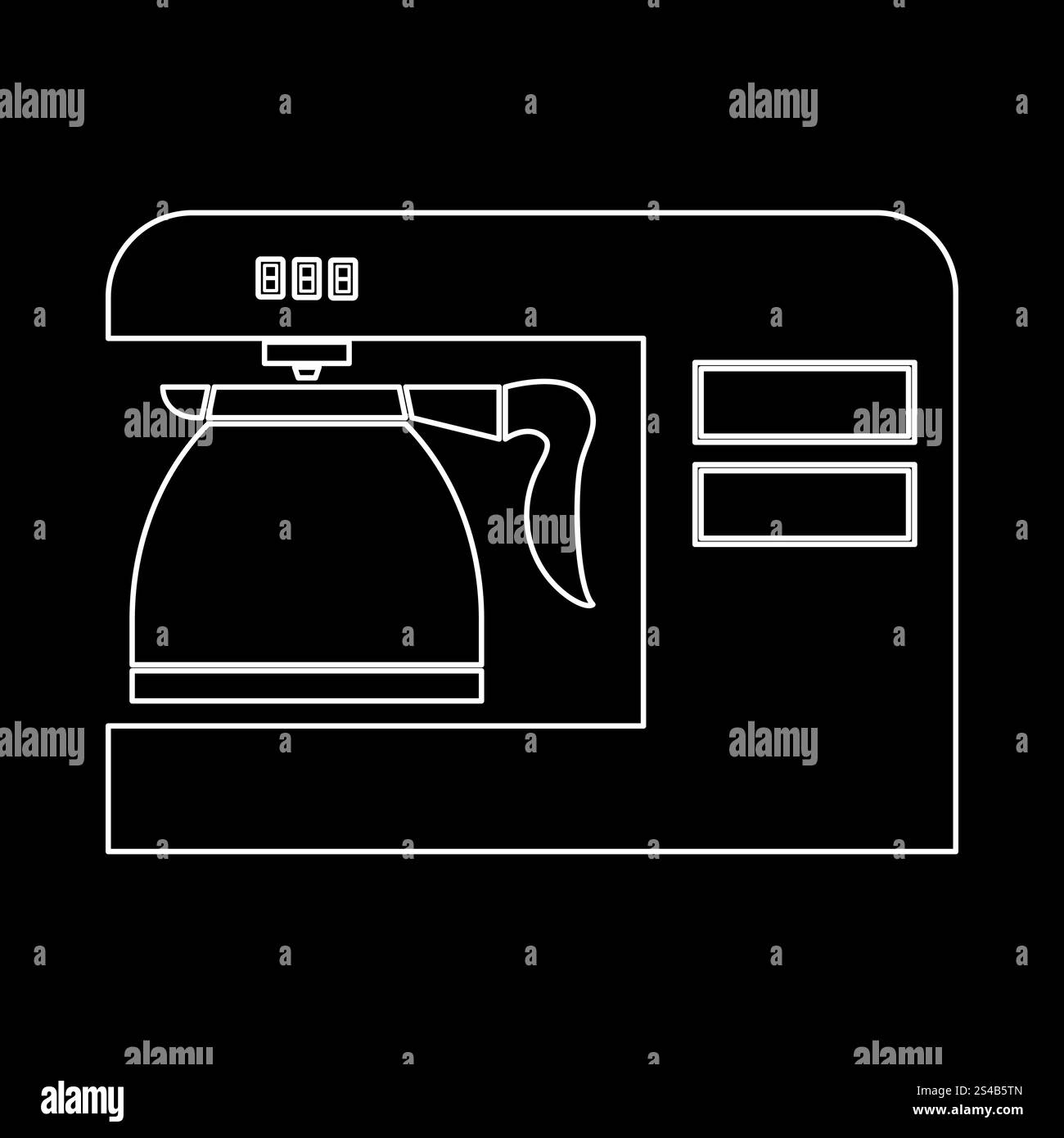 Coffeemaker, coffee machine white icon Stock Vector Image & Art - Alamy