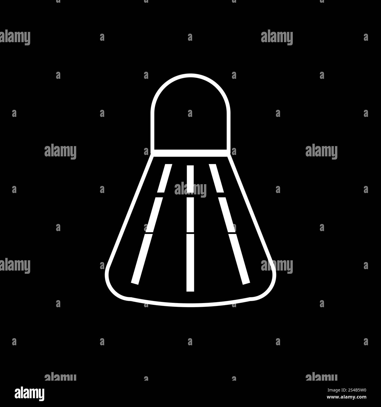 Badminton shuttlecock white icon Stock Vector Image & Art - Alamy