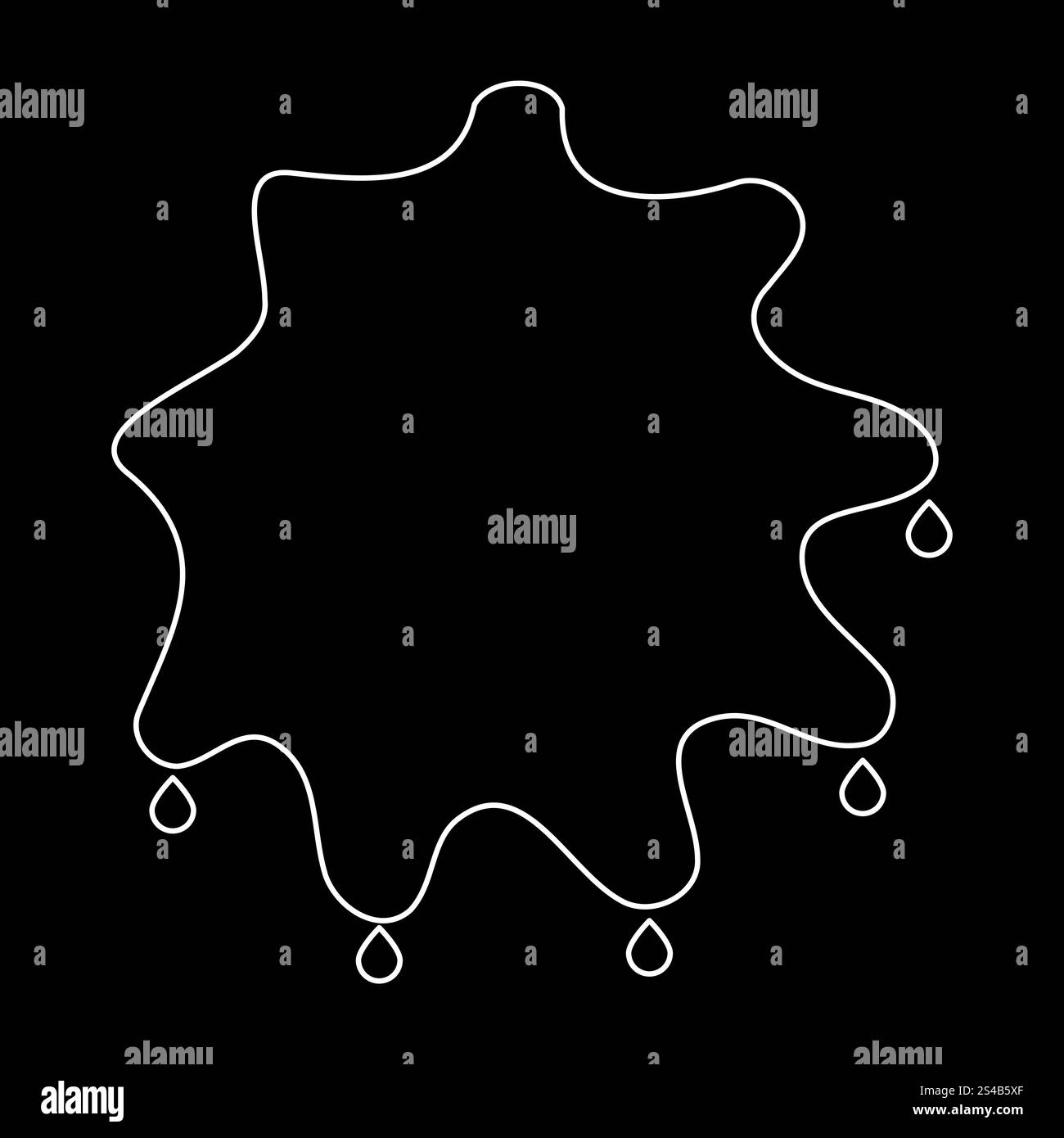 Abstract ink blot white icon Stock Vector Image & Art - Alamy