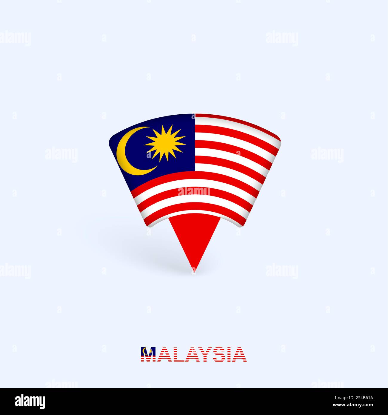 Malaysia Flag Map Pointer Design with Shadow. Vector illustrator Stock Vector Image & Art - Alamy