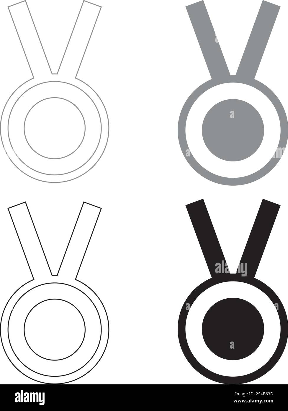 Medal the black and grey color set icon .. Medal it is the black and ...