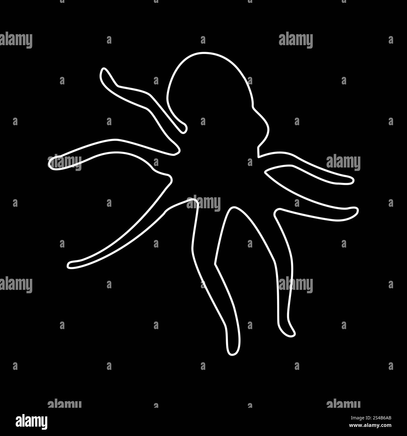 Devilfish white icon Stock Vector Image & Art - Alamy