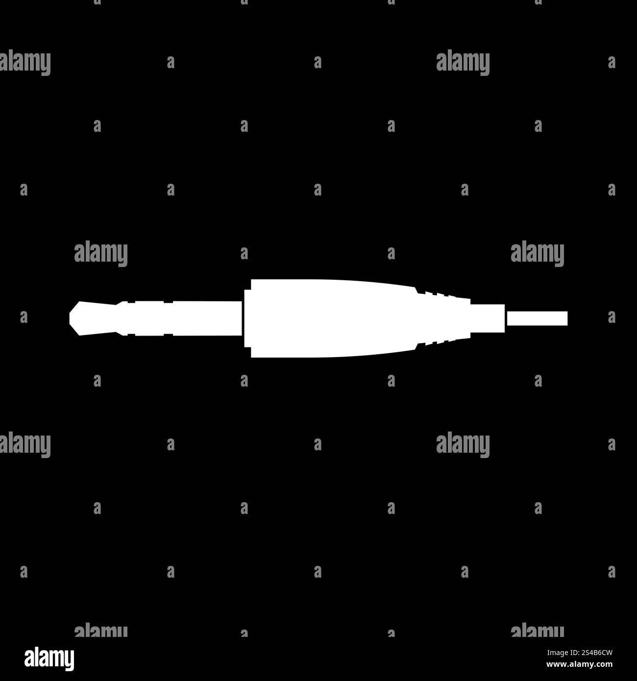 Studio / audio cable connector or mini jack white color icon .. Studio ...