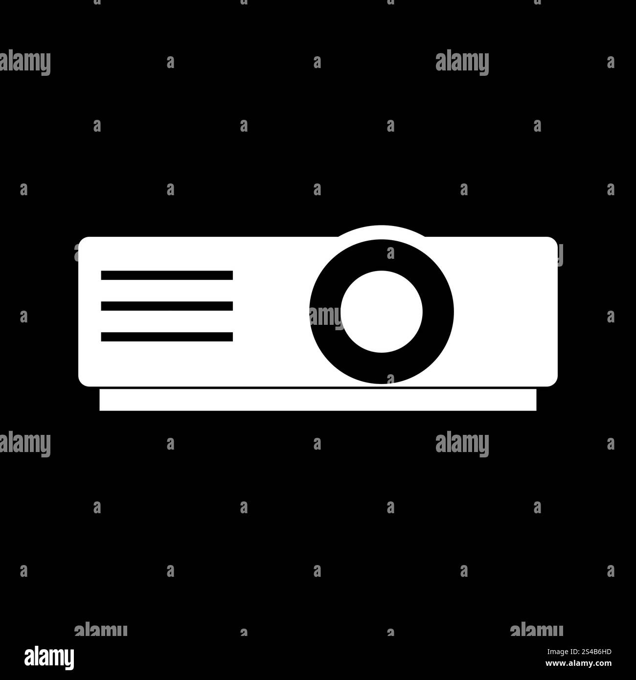 Projector white color icon .. Projector it is white color icon Stock ...