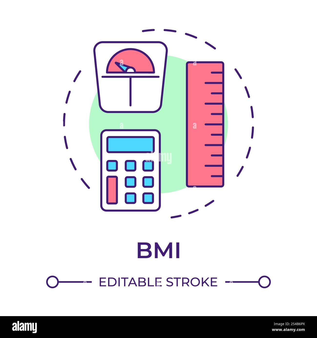 BMI multi color concept icon Stock Vector Image & Art - Alamy