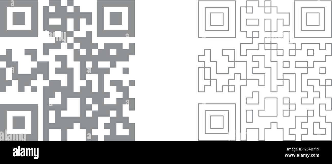 QR code grey set icon .. QR codegrey set icon Stock Vector Image & Art ...