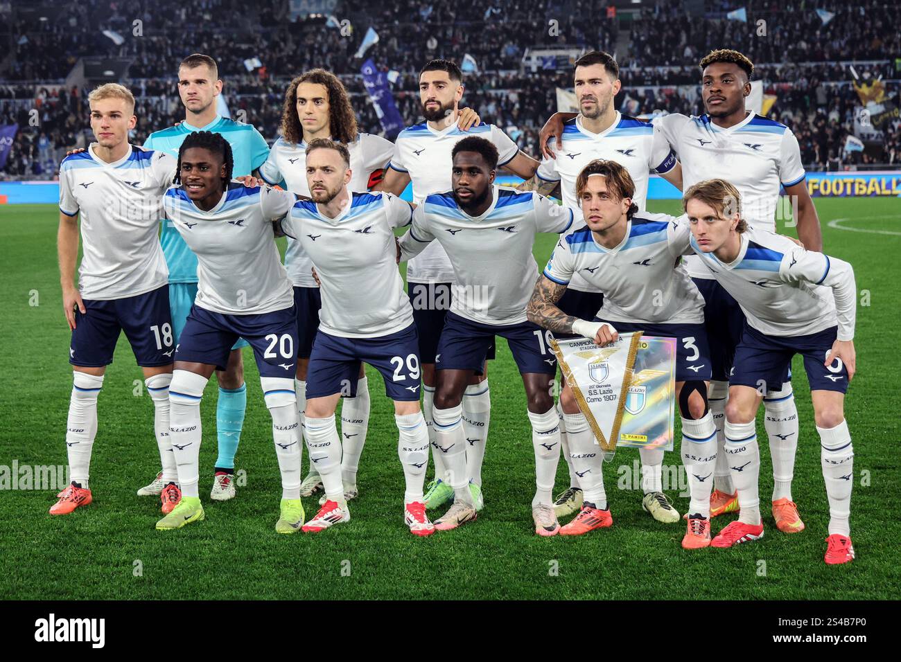Rome, Italy. 10th Jan, 2025. Lazio team seen before Italian football ...
