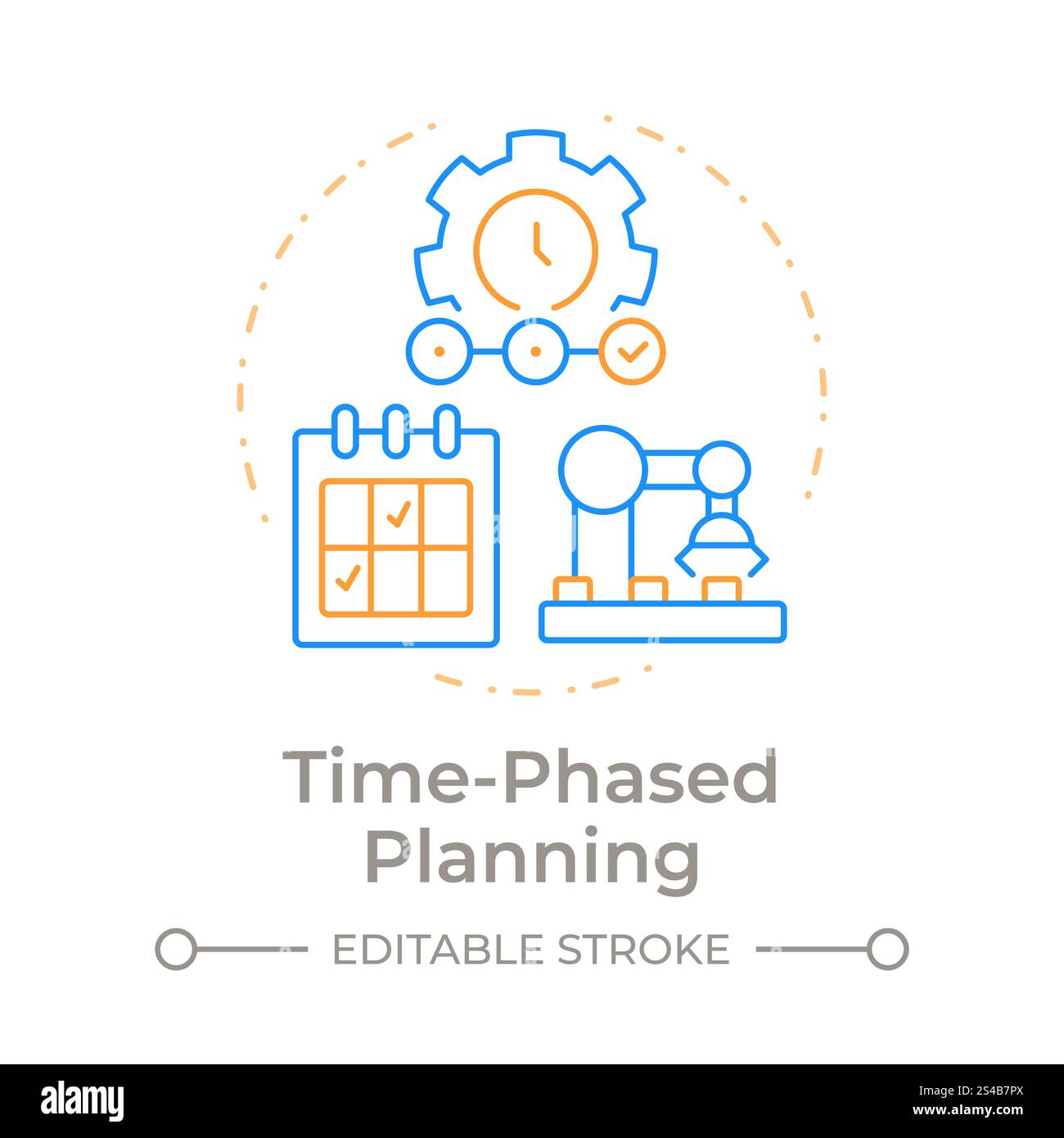 Time phased planning duo tone concept icon Stock Vector Image & Art - Alamy