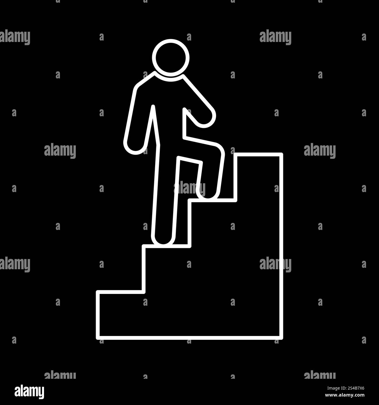 A man climbing stairs icon Stock Vector Image & Art - Alamy