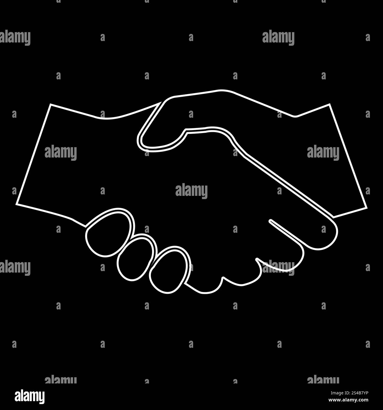 Business handshake icon Stock Vector Image & Art - Alamy