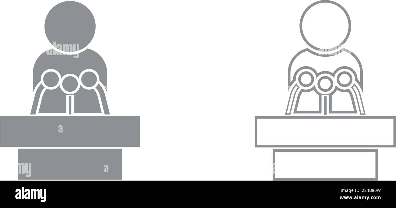 Man speaking from the rostrum icon Stock Vector Image & Art - Alamy