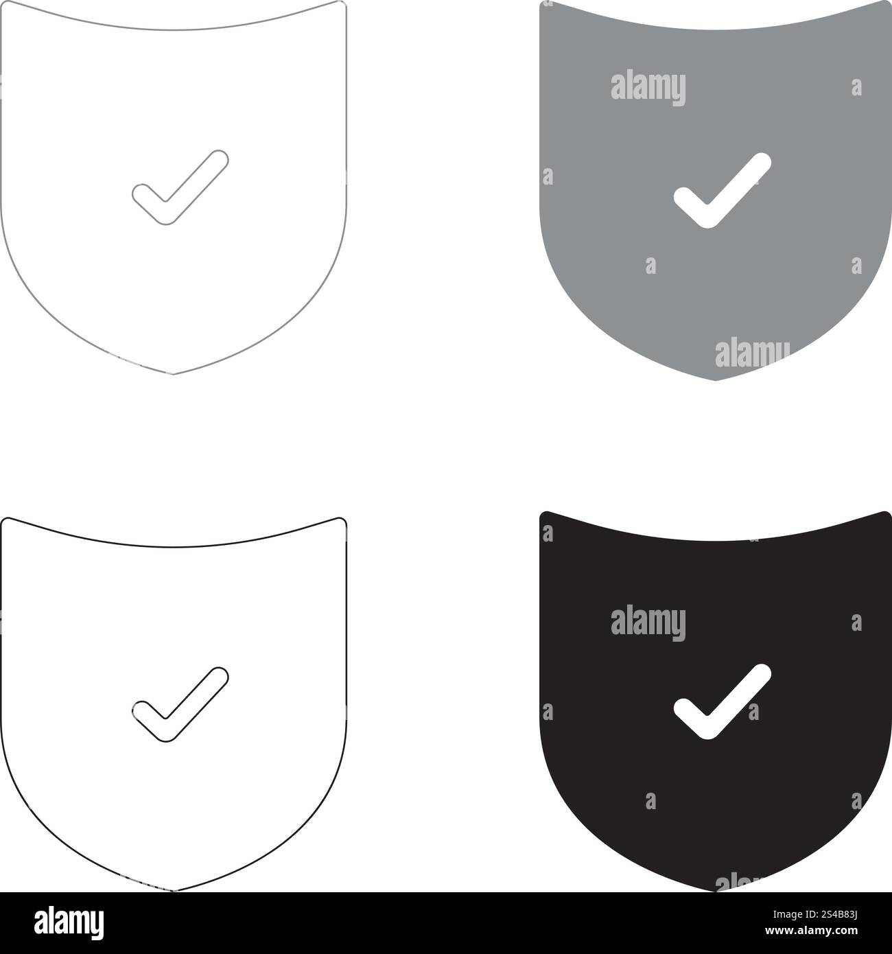 Shield the black and grey color set icon .. Shield it is the black and ...
