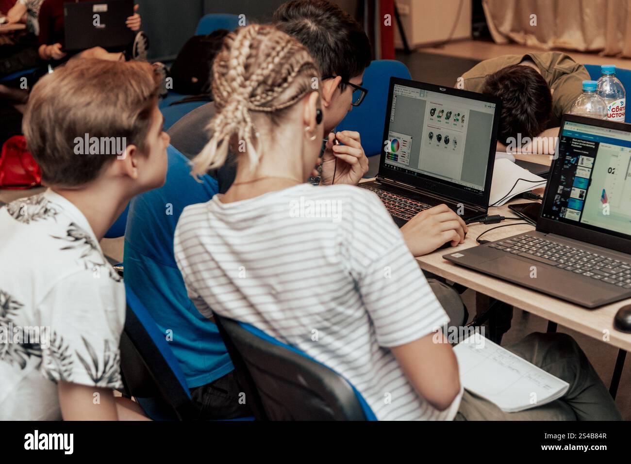 Saint Petersburg, Russian Federation, 22 June 2021: Schoolchildren ...