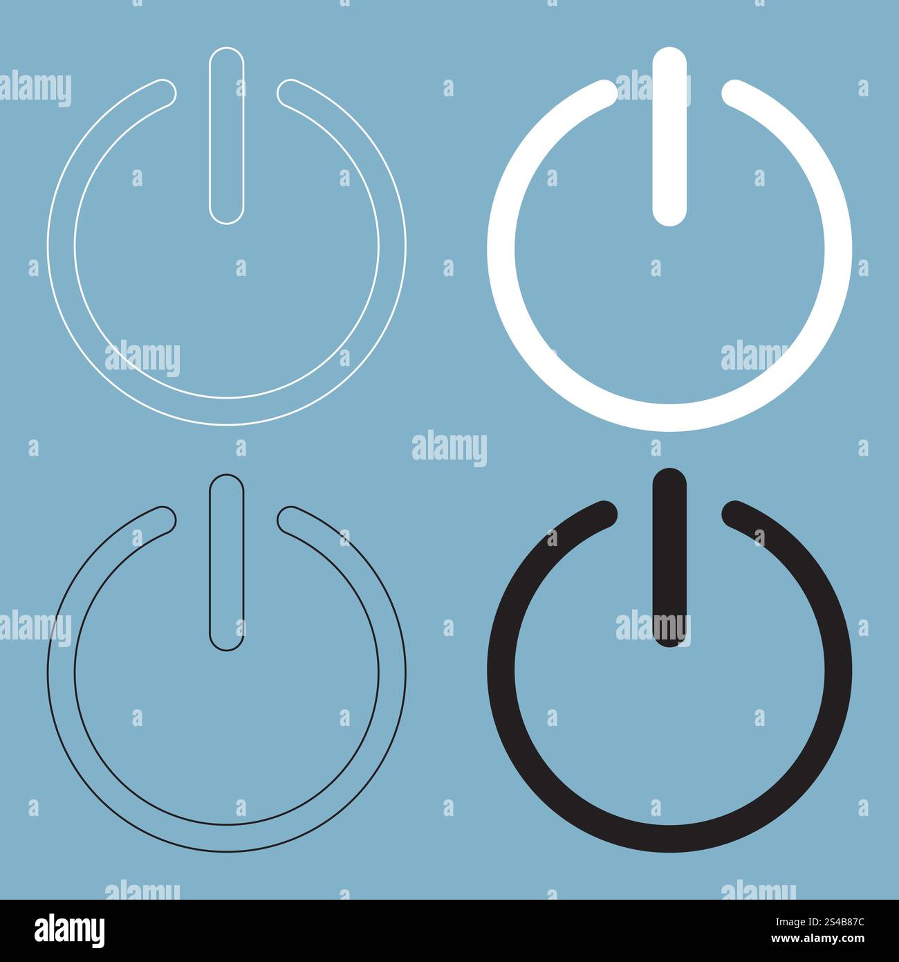 Button turn on or off icon. icon .. Button turn on or off black icon ...