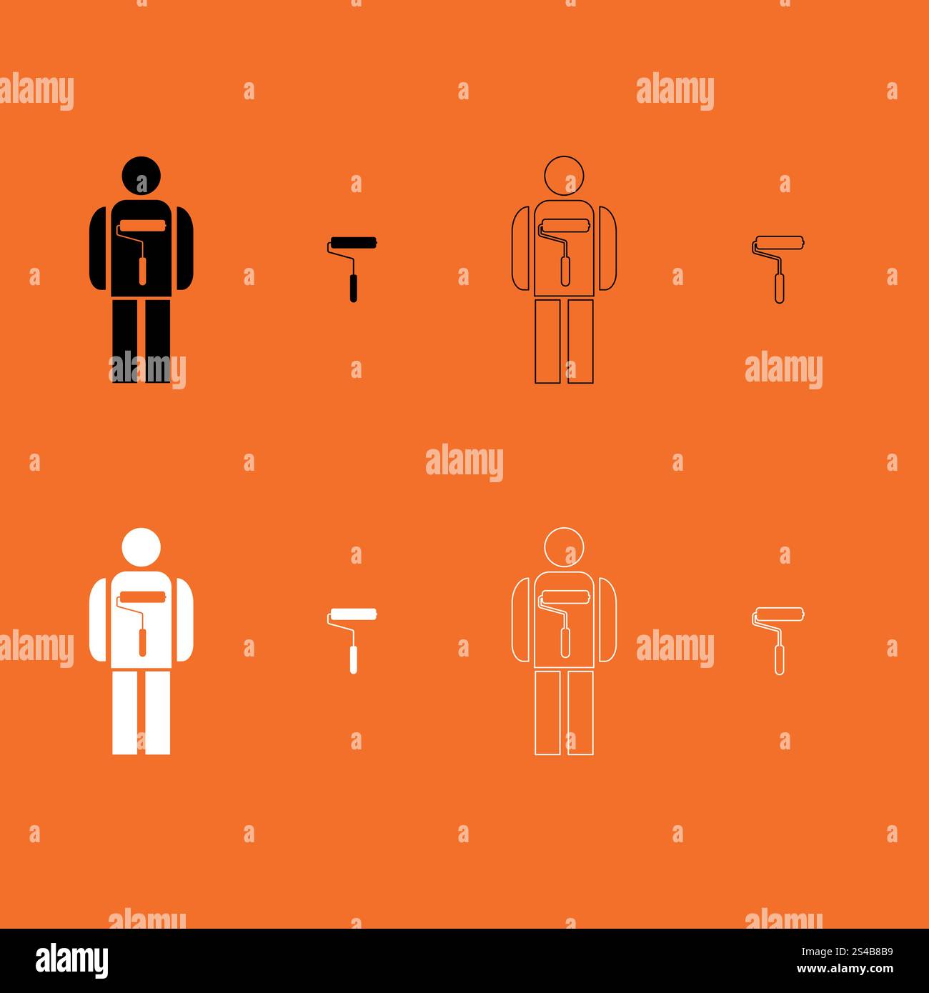 Painting master set icon Stock Vector Image & Art - Alamy