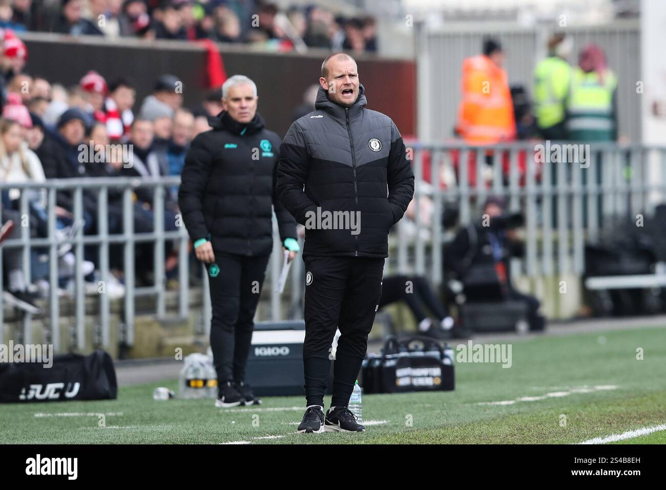 Bristol, UK. 11th Jan, 2025. Liam Manning head coach of Bristol City ...