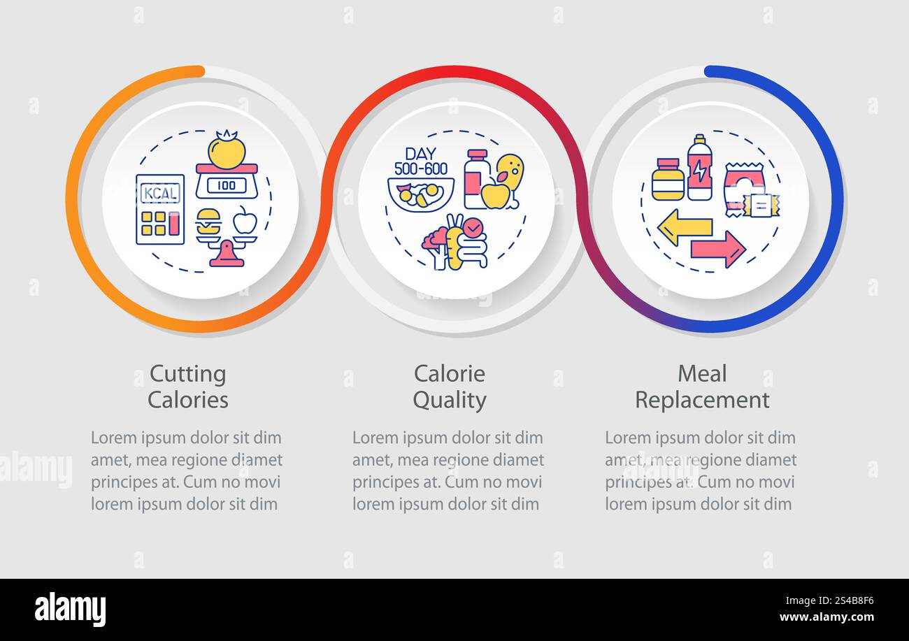 Diet organization infographics circles sequence Stock Vector Image ...