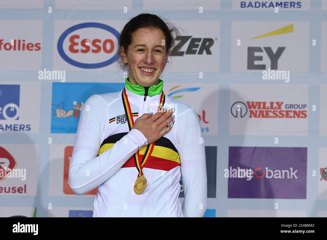 Heusden Zolder, Belgium. 11th Jan, 2025. Belgian Lentel Huys pictured ...