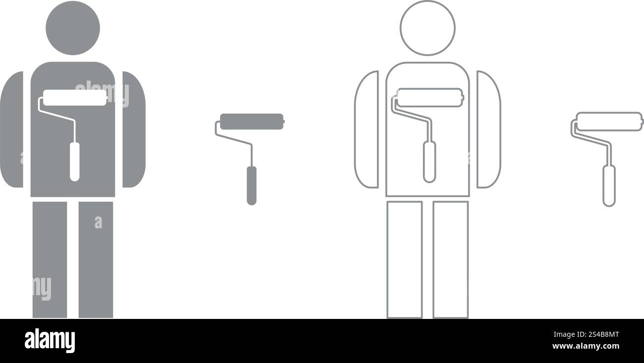 Painting master set icon Stock Vector Image & Art - Alamy