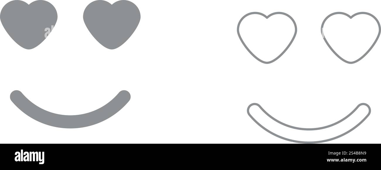 Smiling face heart eyes emoji Cut Out Stock Images & Pictures - Alamy